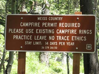Meyers Trailhead South Upper Truckee Road, Meiss Country Roadless Area